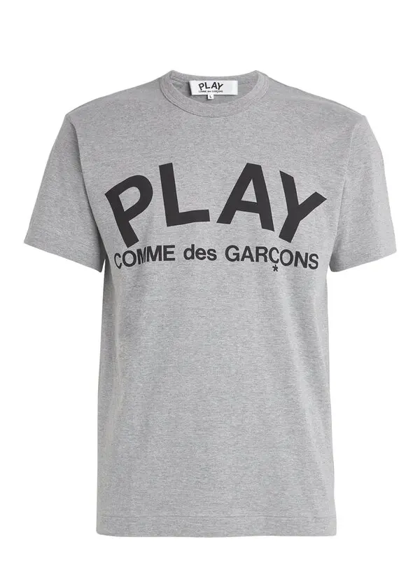 Play Comme Des Garcon Play Logo T-shirt - Grey