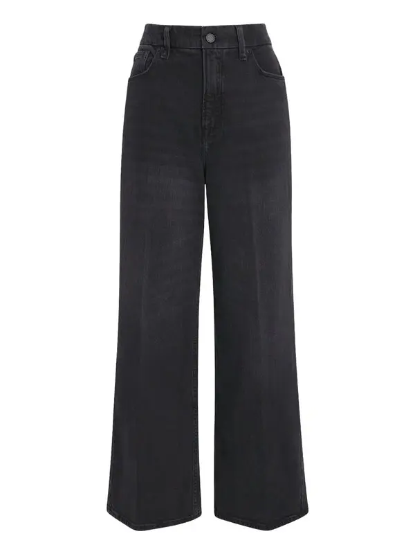 Good American Good Skate Cropped Wide-leg Jeans - Black