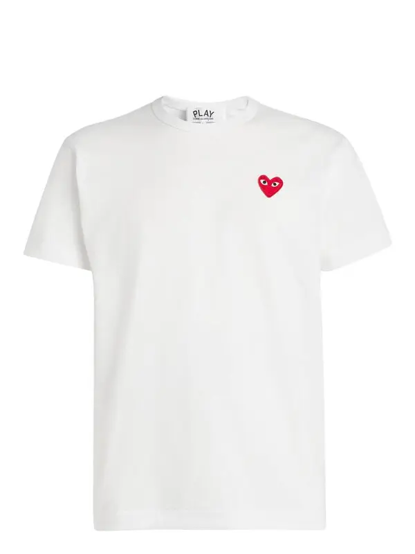 Play Comme Des Garcon Heart Logo T-shirt - White