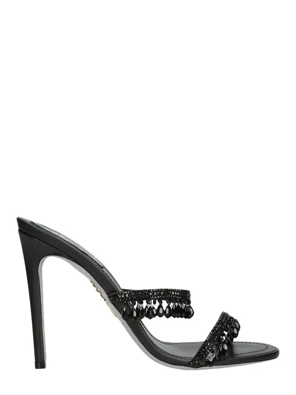 Rene Caovilla Embellished Chandelier Sandals - Black