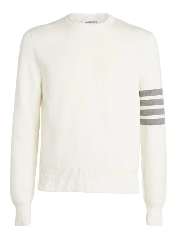Thom Browne 4-bar Stripe Sweater - White