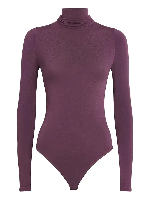 Wolford Rollneck Colorado Bodysuit - Purple