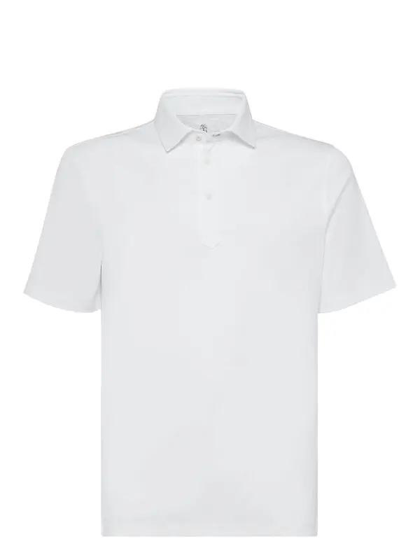 Brunello Cucinelli Cotton-jersey Polo Shirt - White