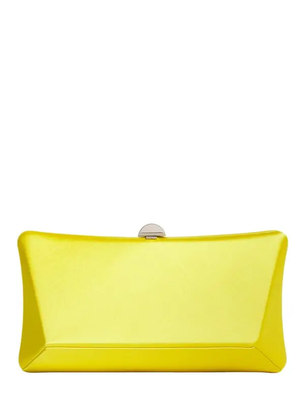 Rodo Satin Lally Clutch - Yellow