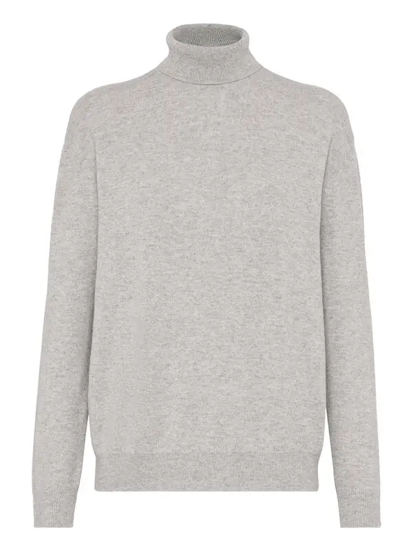 Brunello Cucinelli Cashmere High-neck Sweater - Grey
