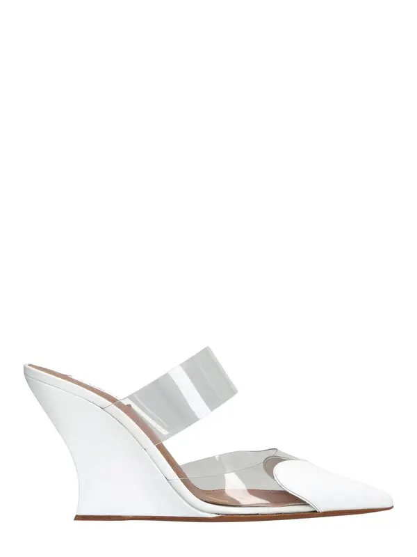 Alaïa Patent Coeur Mules 90 - White