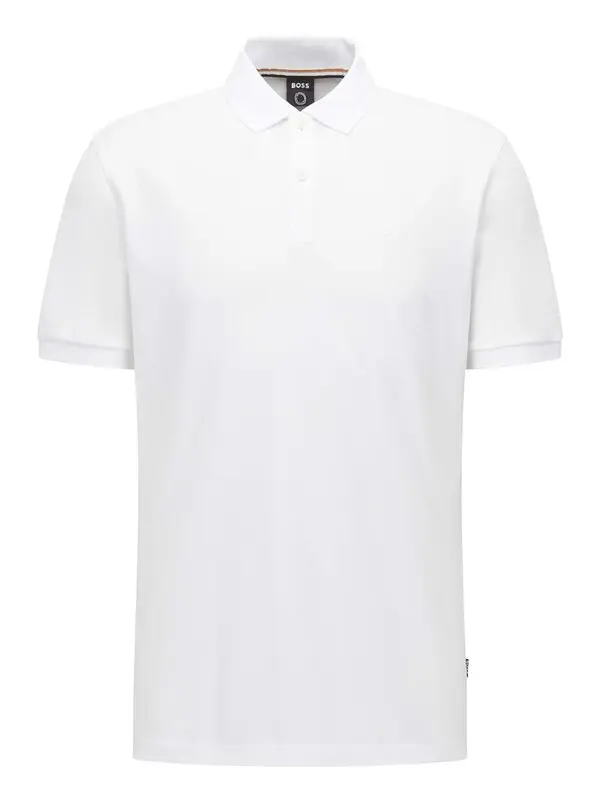 BOSS Cotton Polo Shirt - White