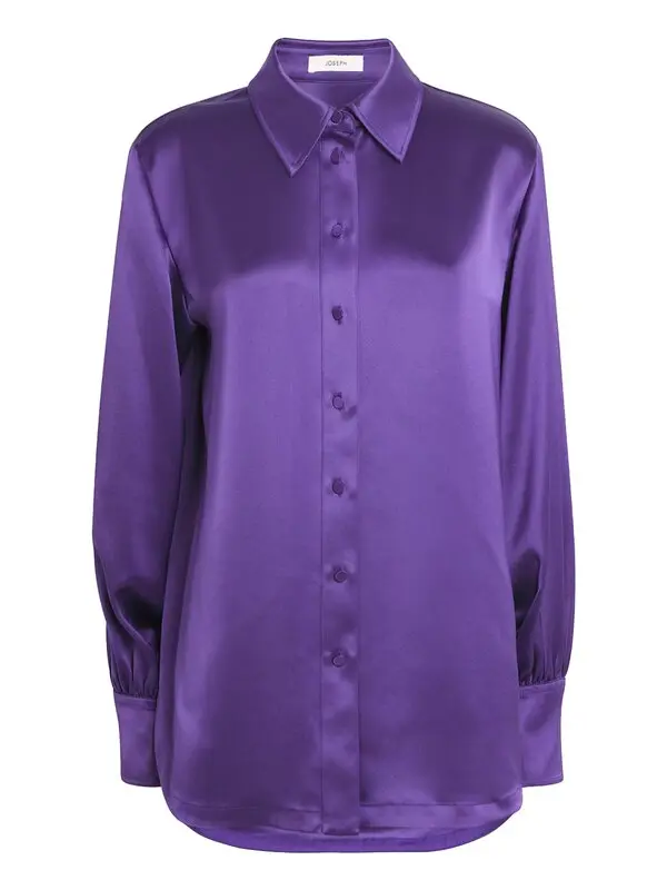 JOSEPH Satin Dieu Blouse - Purple