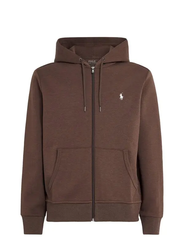 Polo Ralph Lauren Tech Knit Zip-up Hoodie - Brown