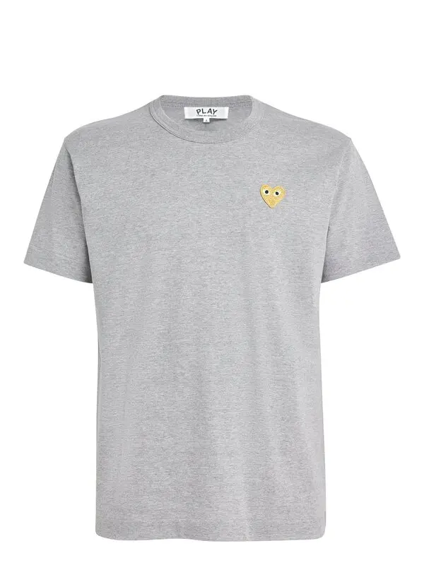 Play Comme Des Garcon Heart Logo T-shirt - Grey