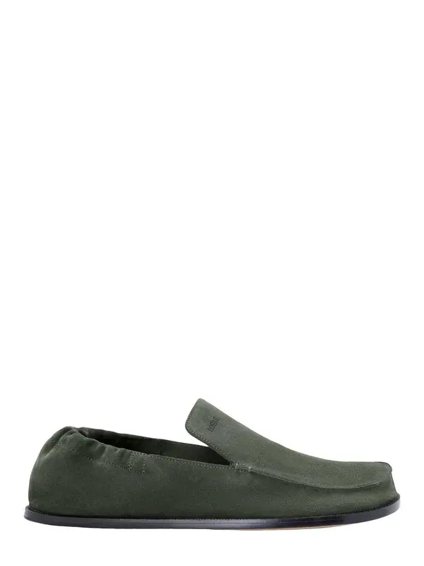 Loewe Suede Flex Loafers - Green