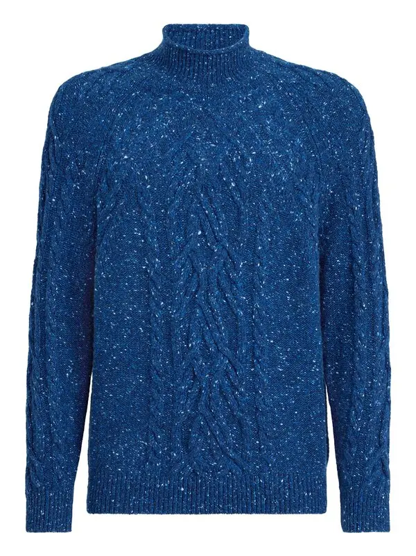 Brunello Cucinelli Cashmere Rollneck Sweater - Blue