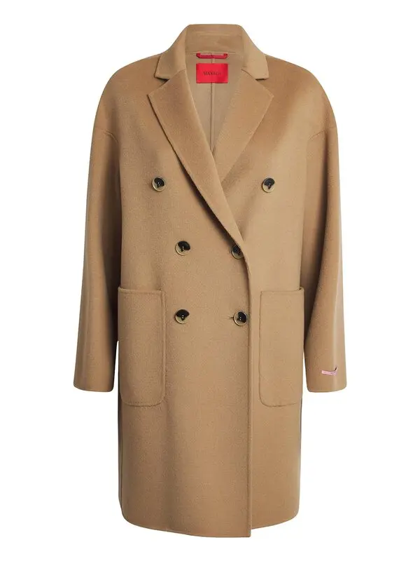 Max & Co. Virgin Wool Double-breasted Coat - Beige