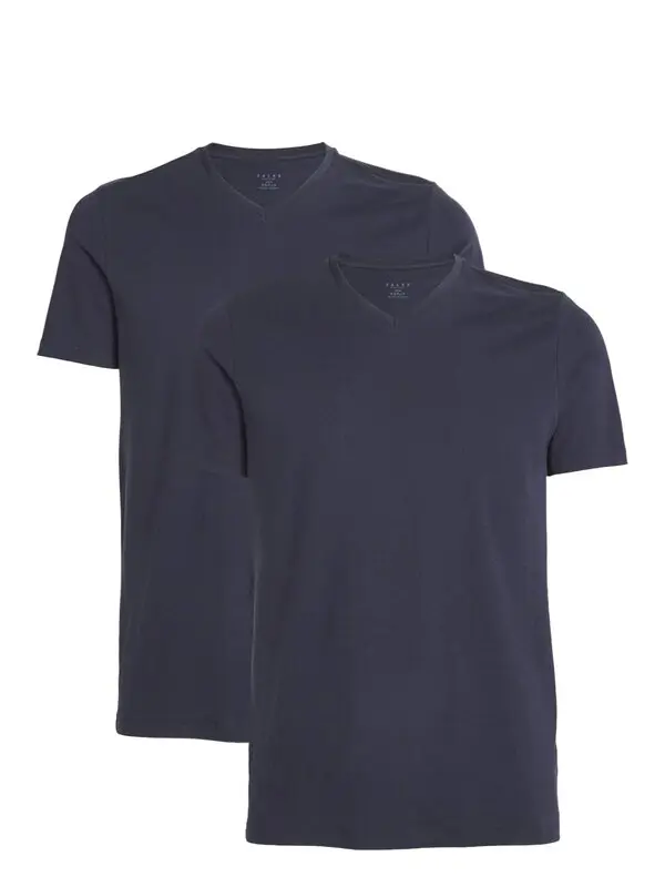 Falke Cotton-blend Daily Comfort T-shirt - Navy