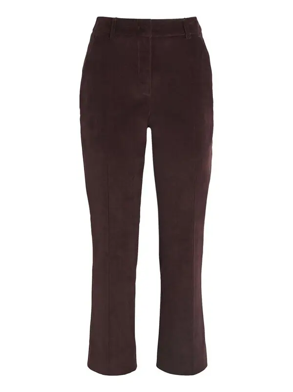 Max Mara Corduroy Straight Trousers - Purple