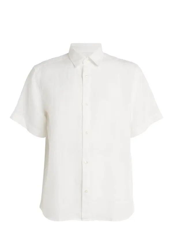 Frescobol Carioca Linen Castro Short-sleeve Shirt - White
