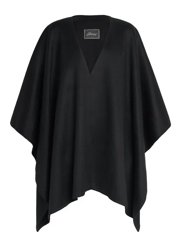 Brioni Cashmere Double-faced Cape - Black