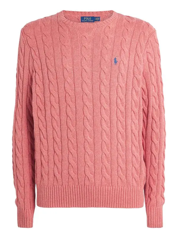 Polo Ralph Lauren Cotton Cable-knit Sweater - Red