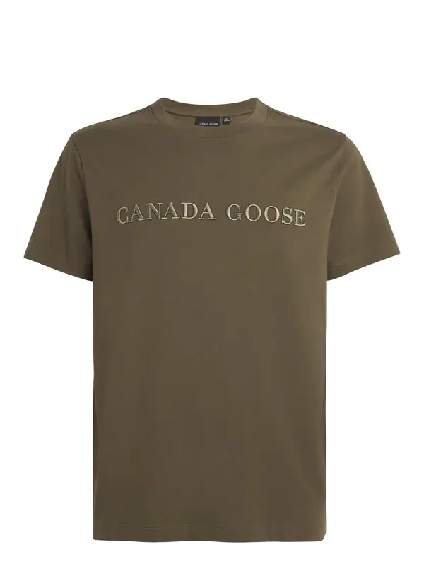 Canada Goose Cotton Embroidered Emerson T-shirt - Green