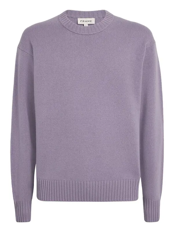 FRAME Cashmere Crew Neck Sweater - Purple