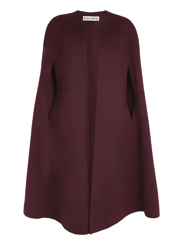 WOLK MORAIS Cashmere Monceau Cape - Burgundy