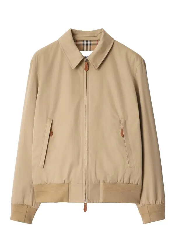 Burberry Gabardine Harrington Jacket - Beige