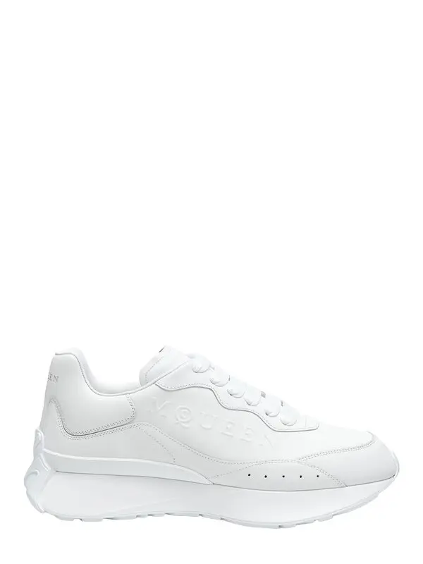 Alexander McQueen Leather Sprint Sneakers - White