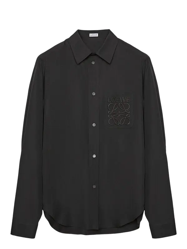 Loewe Cotton Anagram Shirt - Black