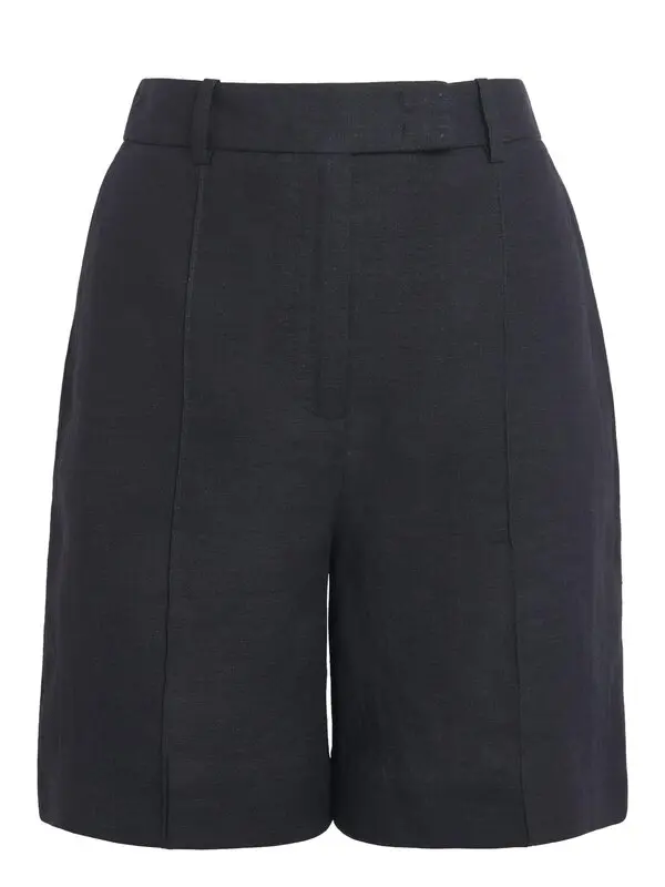 Eleventy Linen Bermuda Shorts - Black