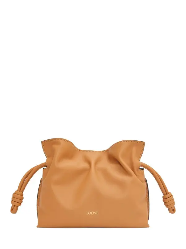 Loewe Mini Leather Flamenco Purse - Beige