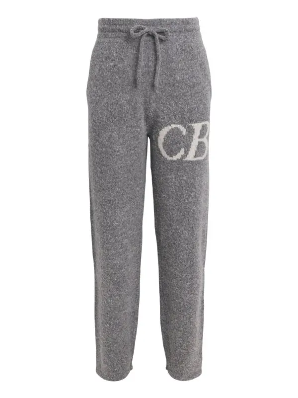 COLE BUXTON Wool-blend Logo Sweatpants - Grey