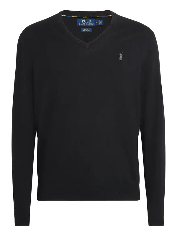 Polo Ralph Lauren Cotton Polo Pony Sweater - Black