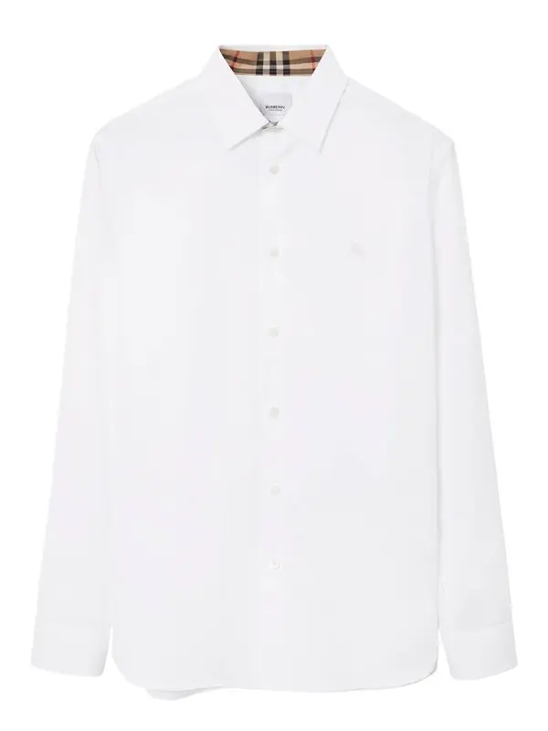 Burberry Stretch-cotton Ekd Shirt - White