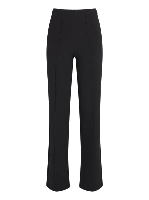 SKIMS High-waist Pintuck Straight Leg Trousers - Black