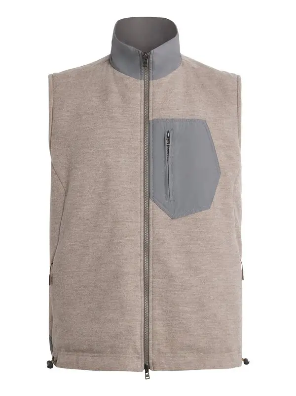 Sease Reversible Padded Explorer Gilet - Ivory
