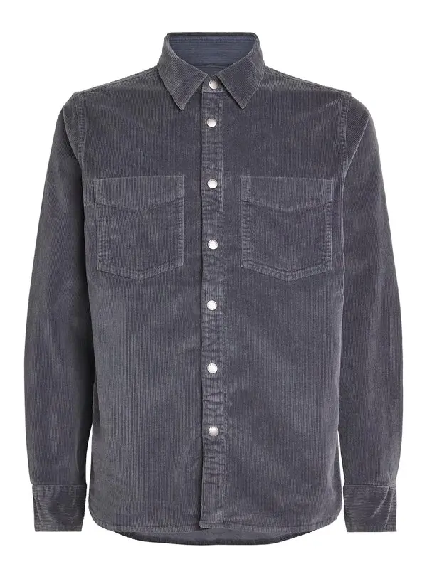 Rag & Bone Stretch-cotton Corduroy Cpo Overshirt - Grey