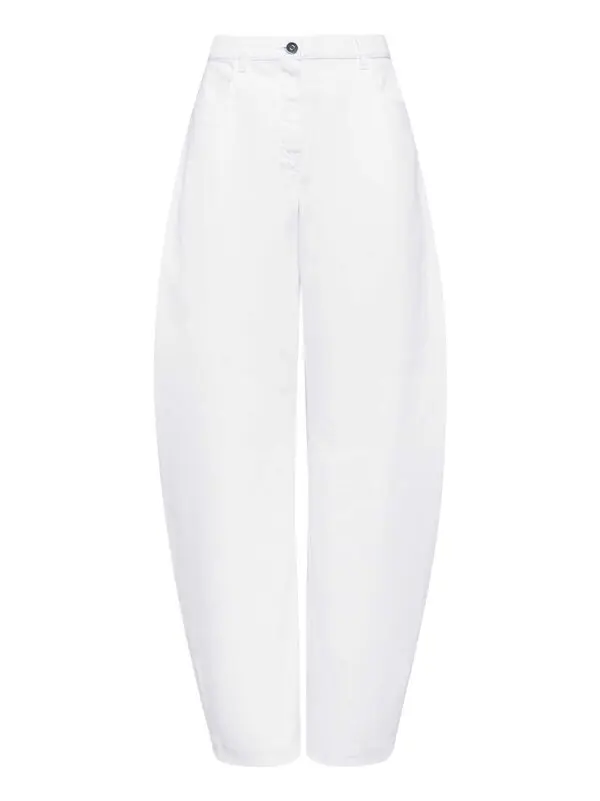 Alaïa Round Wide-leg Jeans - White