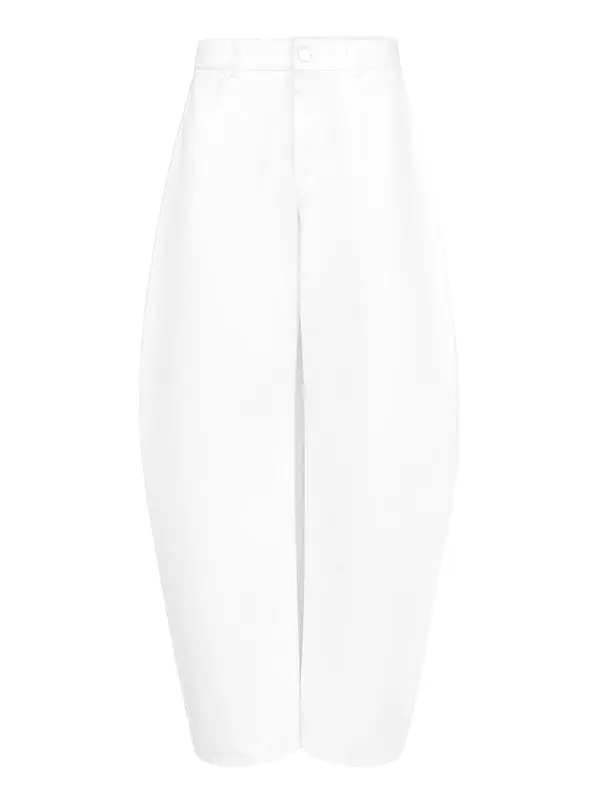 Alaïa Round Wide-leg Jeans - White