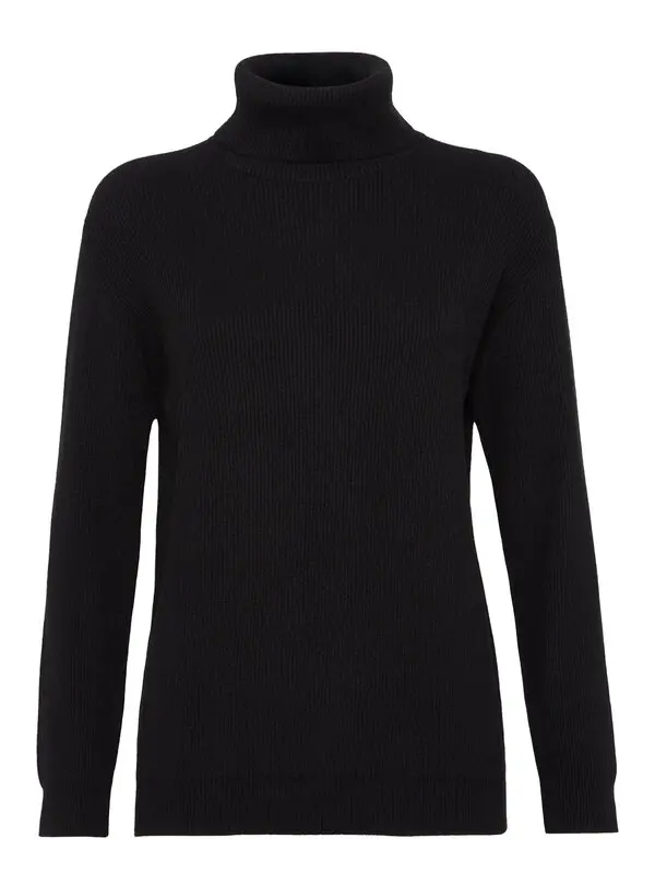 Brunello Cucinelli Cashmere Turtleneck Sweater - Black