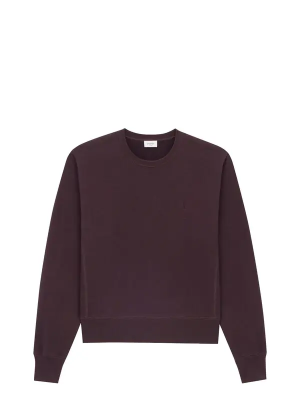 Saint Laurent Cotton Cassandre Sweatshirt - Purple
