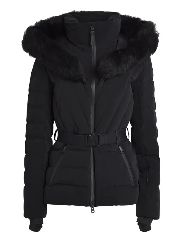 Mackage Down Elita-zr Ski Jacket With Fox Fur Trim - Black