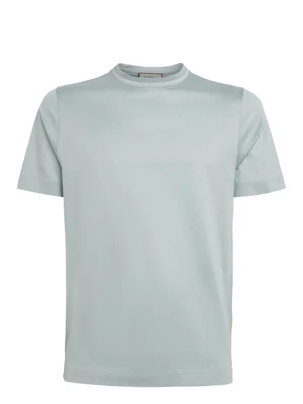 Canali Cotton Double-neck T-shirt - Green