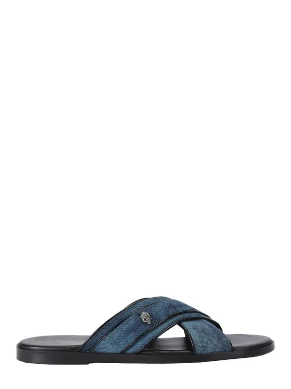 Kurt Geiger Leather Bond Slides - Blue