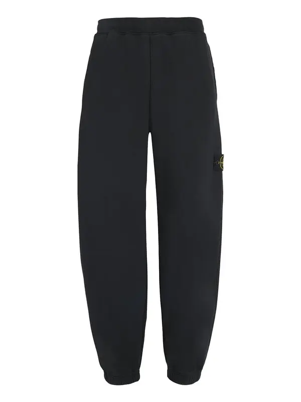 Stone Island Organic Cotton Logo Sweatpants - Black