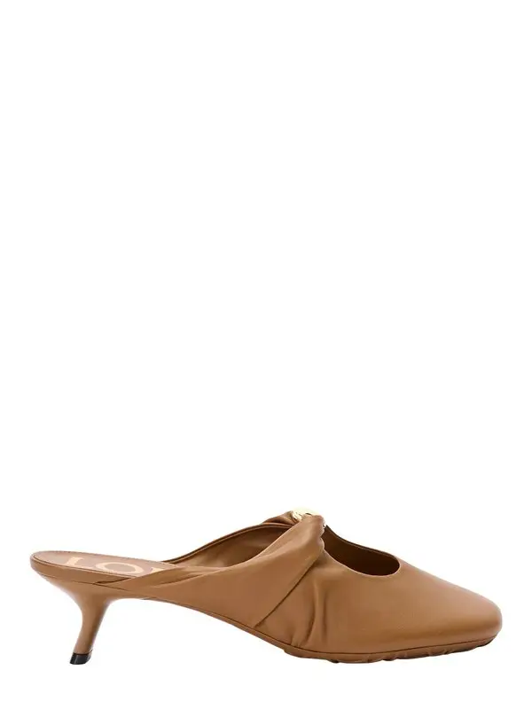 Loewe Lambskin Pebble Soft Heeled Mules 45 - Brown