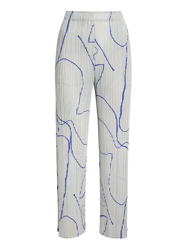 Issey Miyake Printed Pause Trousers - Grey