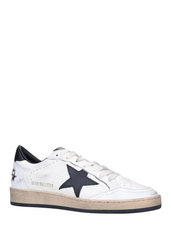 Golden Goose Ball Star Leather Sneakers - White