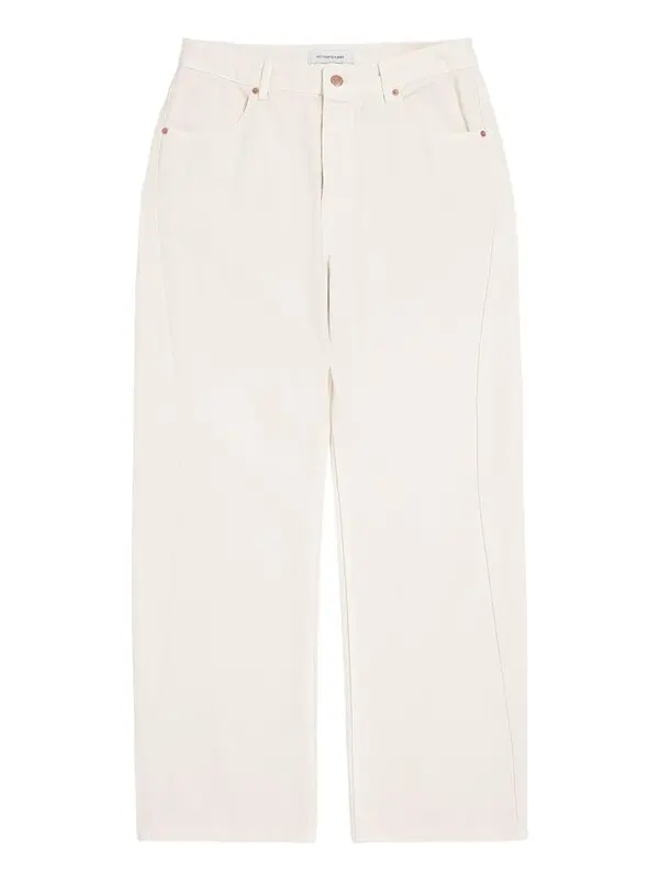 LE17SEPTEMBRE Curved Seam Straight-leg Jeans - Ivory