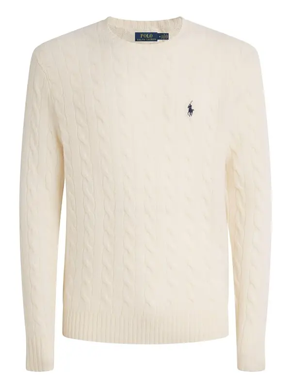 Polo Ralph Lauren Wool-cashmere Cable-knit Sweater - White