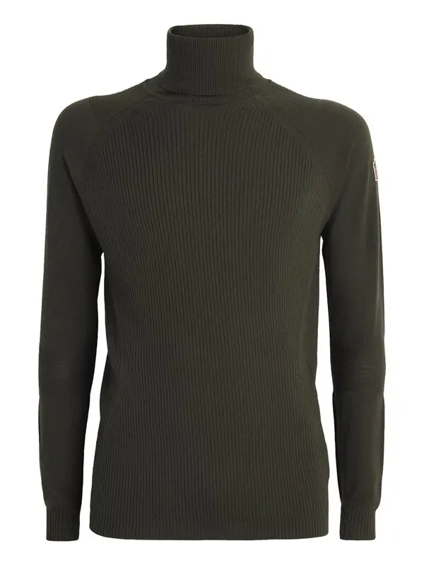 Moncler Wool-blend Rollneck Sweater - Green